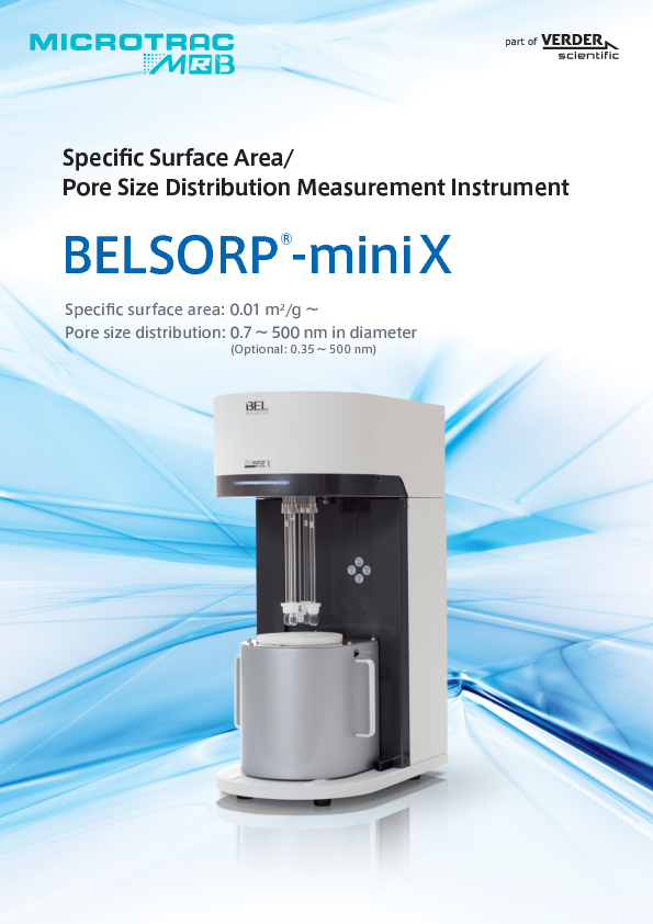 BELSORP - Model MINI X - Surface Area and Pore Size Distribution ...