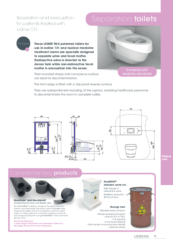Lemer - Model 00012450 - Suspended Separation Toilets Brochure