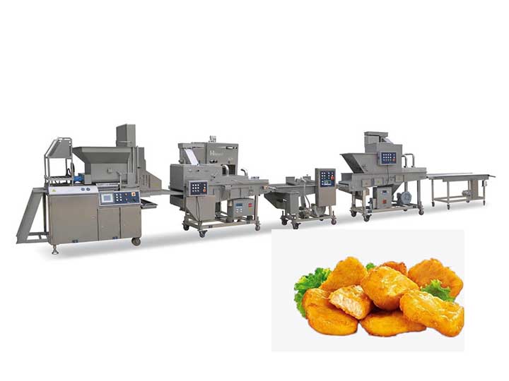 Taizy fryer Automatic chicken nugget fish nugget processing machine
