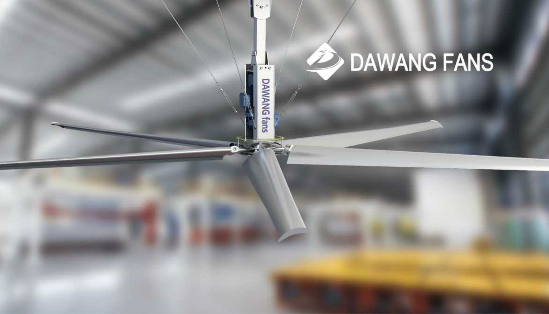 Dawangfans 24ft 24ft 7.3m big size low power industrial hvls ceiling fans