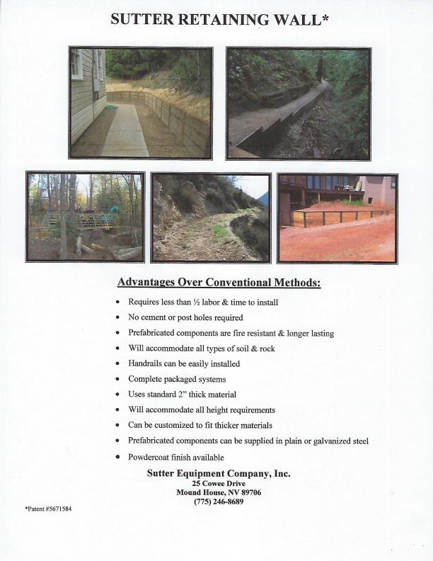 Sutter - Retaining Walls - Brochure
