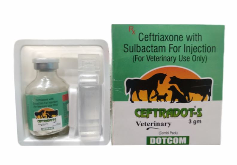 CEFTRADOT-S - 3gm - Vet Dry Injections - Ceftriaxone