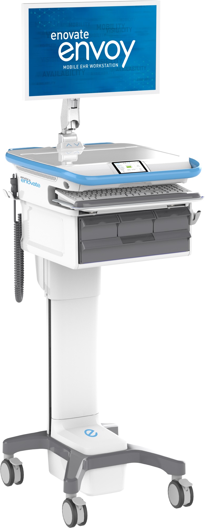 Envoy RX2 Clinical Workstation With Medication Bins
