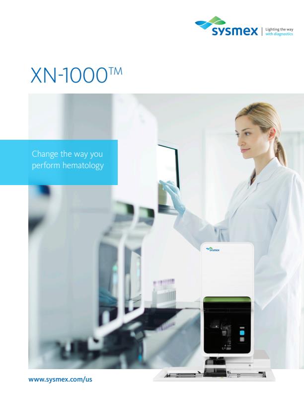 Sysmex - Model XN-1000 - Hematology Analyzer - Brochure