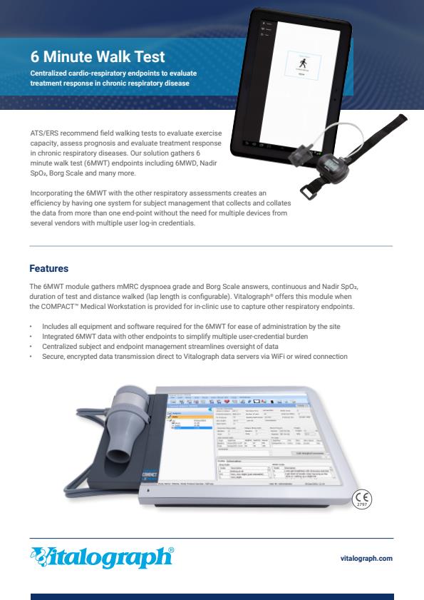 Vitalograph - Model 6MWT - 6 Minute Walk Test Device - Brochure