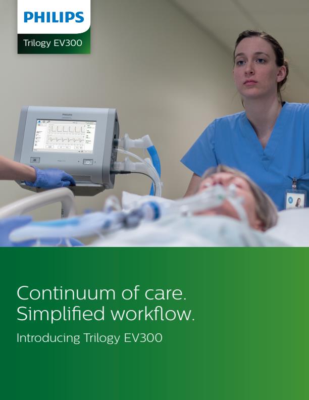 Philips - Model Trilogy EV300 - Hospital Ventilator Brochure