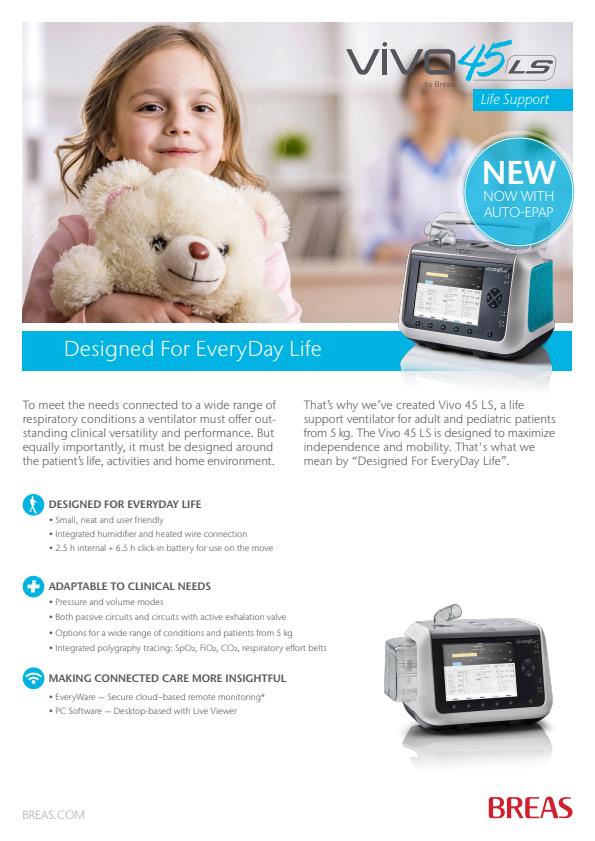 Vivo - Model 45 LS - Respiratory Ventilator- Brochure