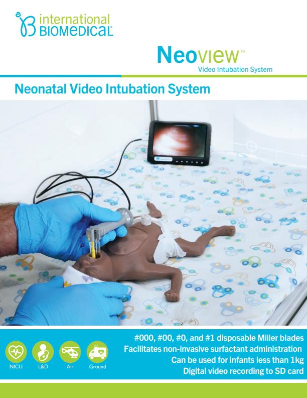 NeoView - Neonatal Video Intubation System - Brochure