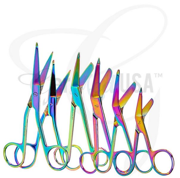 Germedusa Rainbow Color Coated Bandage Scissors