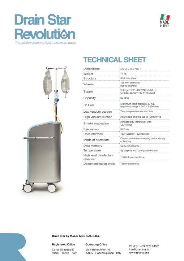 Drain Star - Surgical Fluid Collection and Disposal System - Technical ...