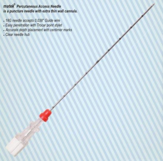 Matek - Access Needles - Percutan Access Needle by Matek Medikal