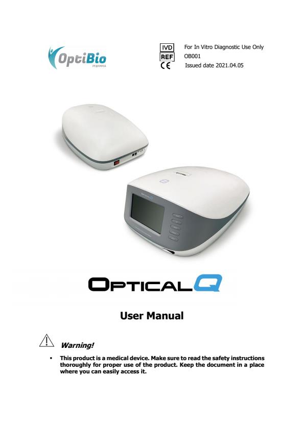 Optical Q - Quantitative in-vitro FIA (Fluorescence Immunoassay ...