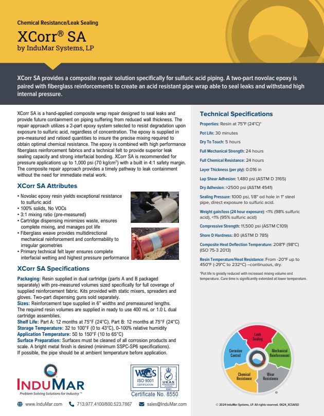 InduMar - Model XCorr SA - Chemical Resistance Composite Repair Product ...