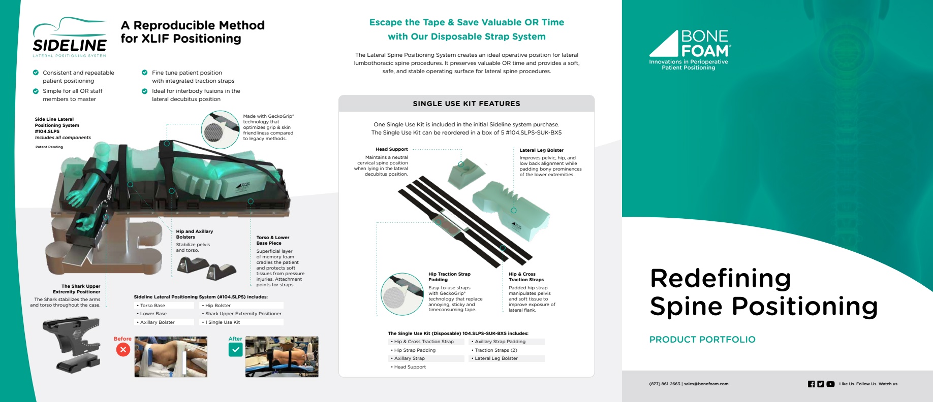 Bone Foam - Model Sideline - Lateral Spine Positioning System - Brochure
