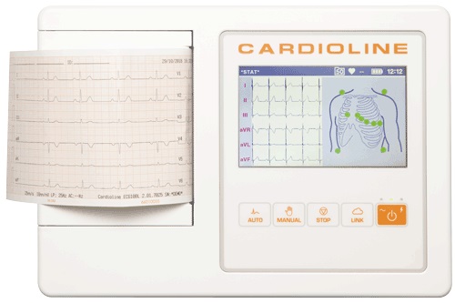 Cardioline - ECG100L - Resting ECG - Portable 12 Lad ECG ...