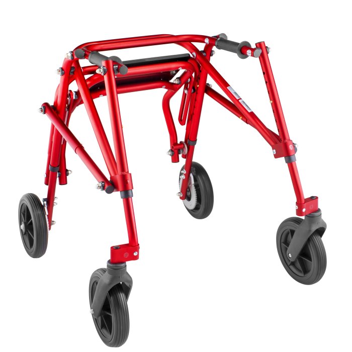 Klip KP 4-Wheeled Posterior Walker With Flip Up Seat And 8