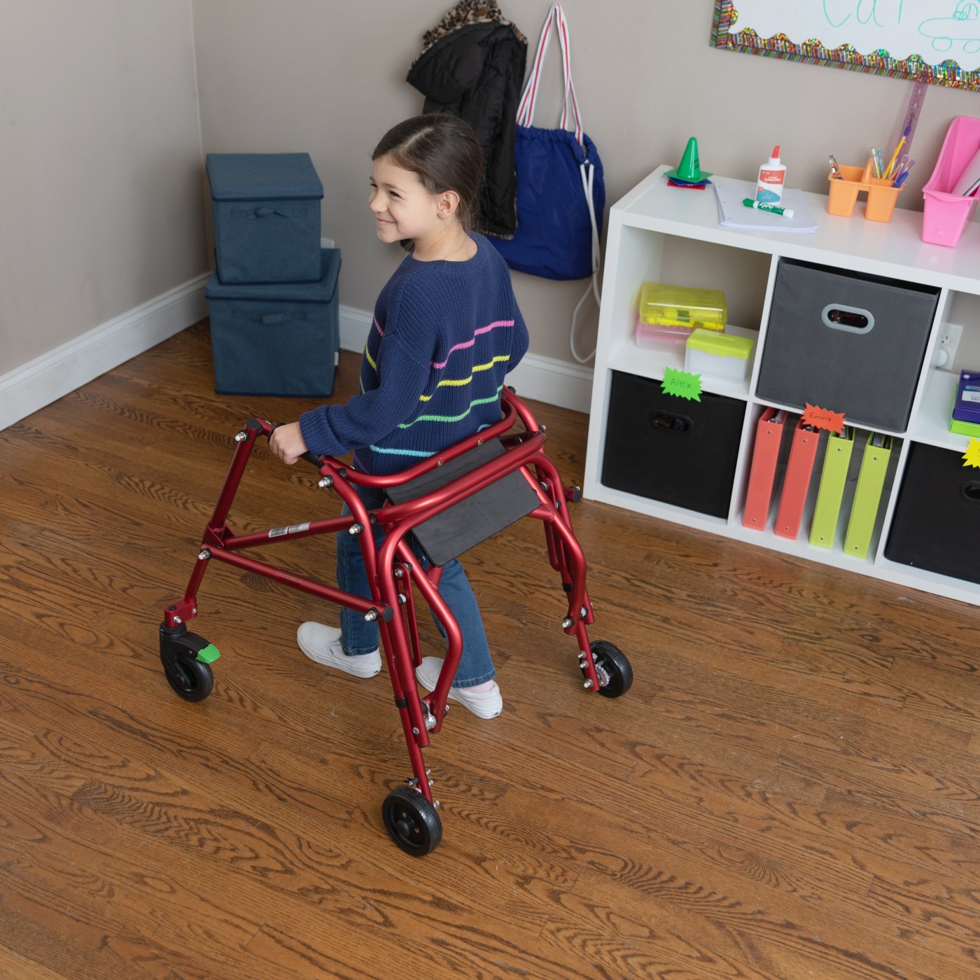 Klip KP 4-Wheeled Posterior Walker With Flip Up Seat And 8
