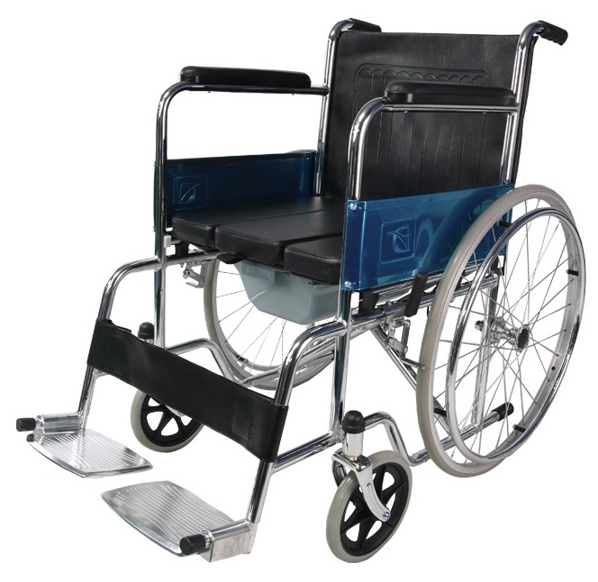 Dayang DY02608 Steel Folding Frame Commode Wheelchair For Senior