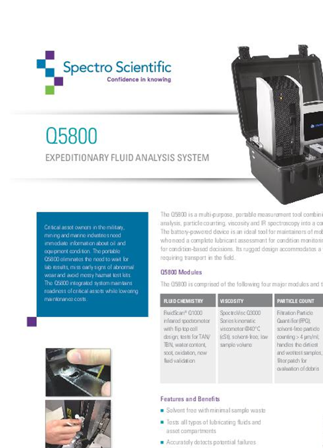 Ametek Spectro - Model Q5800 - Expeditionary Fluid Analysis System ...