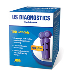 US Diagnostics - Box of 100 - Lancets & Lancing Device