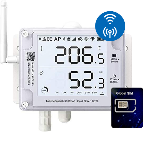 UbiBot GS1-AL4G1RS Industrial-grade cloud-based wireless temperature ...