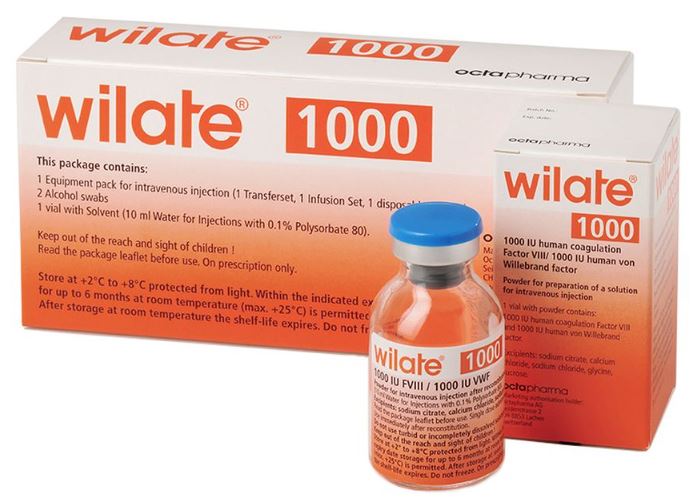 Wilate High-Purity, Human Von Willebrand Factor/Coagulation Factor VIII ...