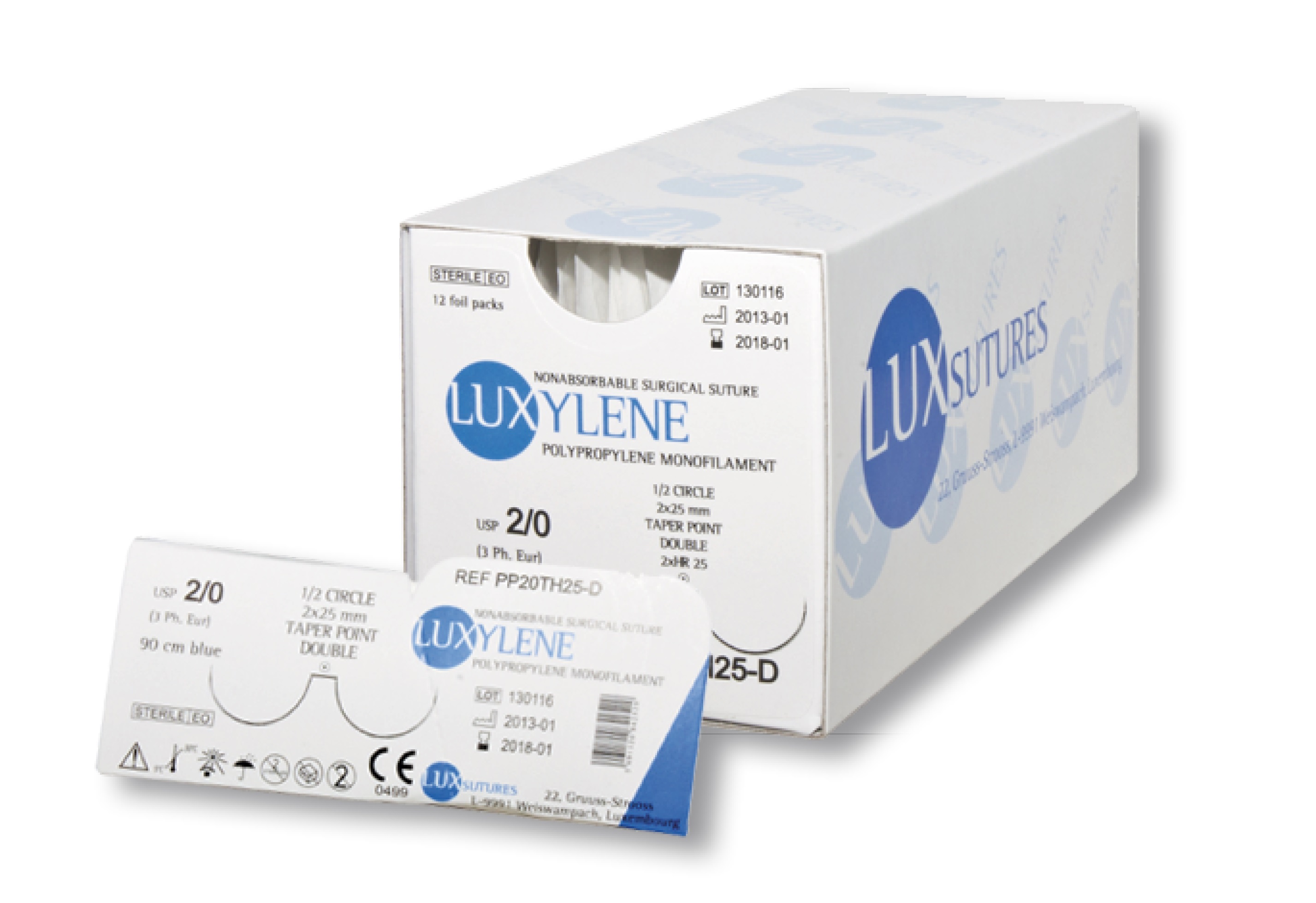 Luxylene Nonabsorbable Surgical Suture Polypropylene Monofilament