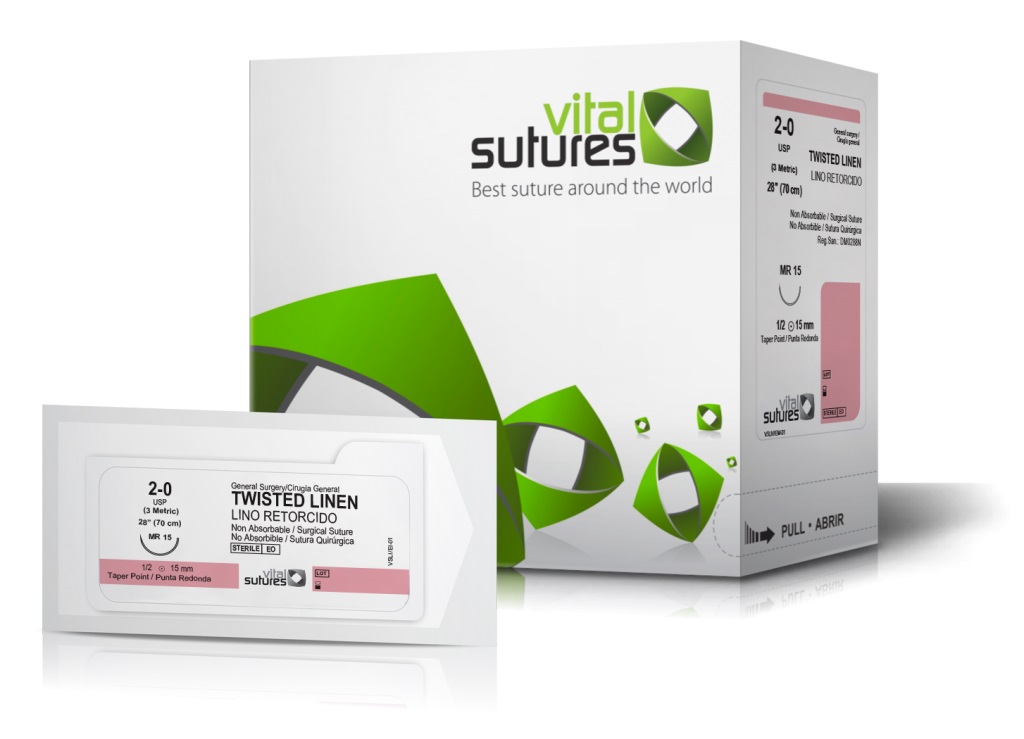 Vital Sutures - Twisted Linen - Sutures - Non Absorbable ...
