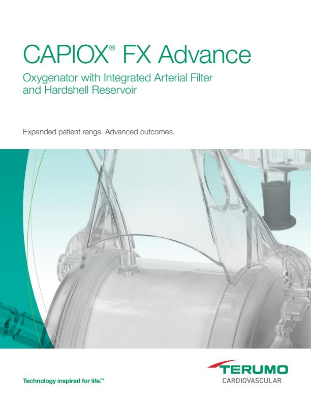 FX Advance Oxygenators with Integrated Arterial Filter - Brochure
