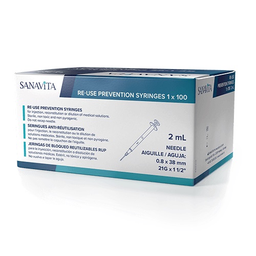 Sanavita RUP Re-Use Prevention Syringes
