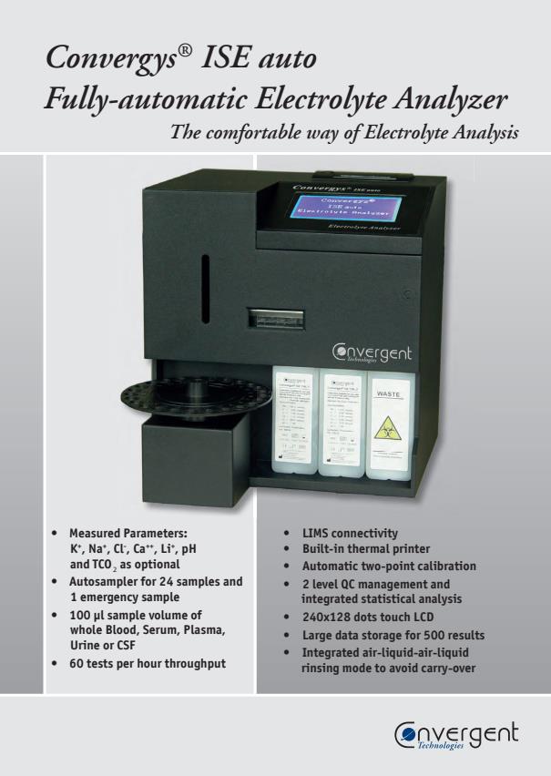 Electrolyte Analyzer ISE auto - Brochure