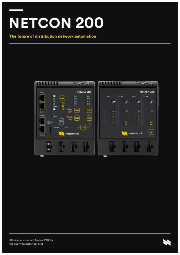 Netcontrol - Model Netcon 200 - All-in-one, Compact Feeder RTU for the ...