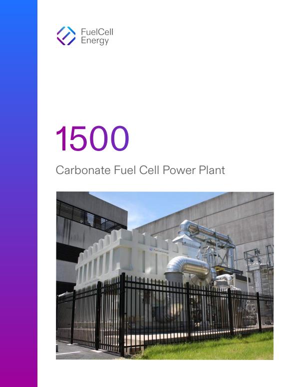 FuelCell Energy - Model 1500 - 1.4 MW Carbonate Fuel Cell Power Plant ...