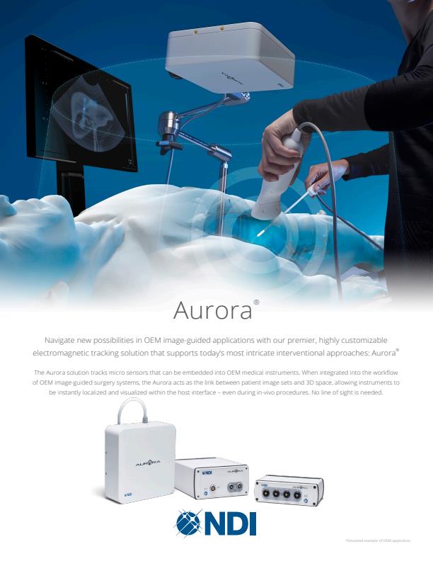 Aurora - Model 5DOF and 6DOF - Electromagnetic Sensors - Brochure