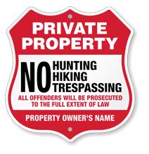 SmartSign K2-3371 Custom Private Property Shield Sign