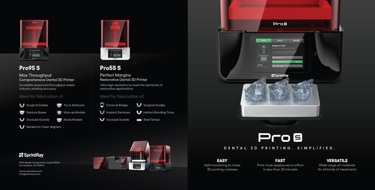 SprintRay - Model Pro S - Dental 3D Printer Brochure