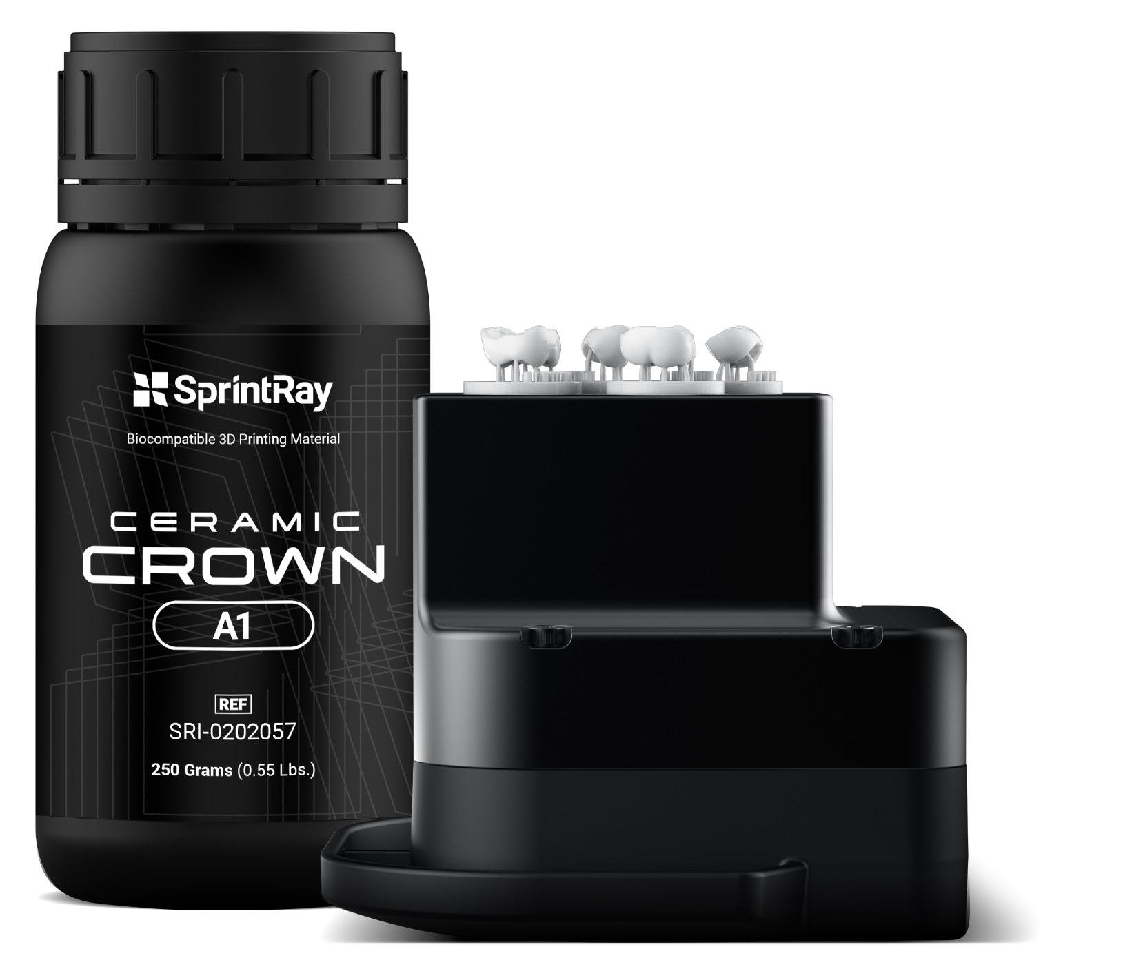 SprintRay Ceramic Crown Resin for 3D Printed Definitive Full Crowns ...