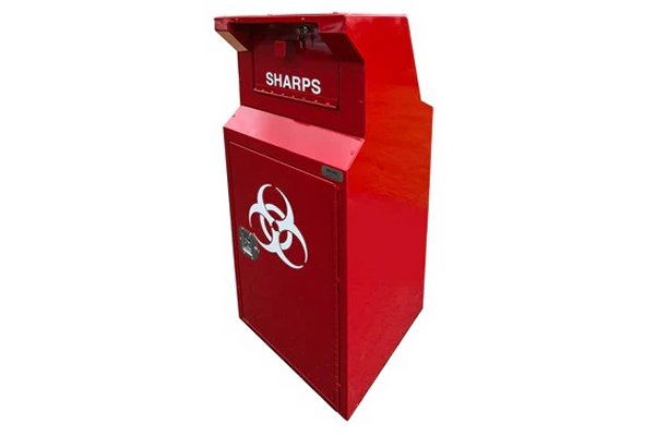 Securr CE138ADA-S ADA Compliant Outdoor Sharps Disposal Bin, 38 Gallons