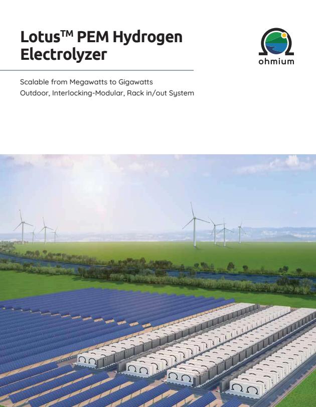 Ohmium Lotus - PEM Hydrogen Electrolyzer - Mark 2 - Datasheet