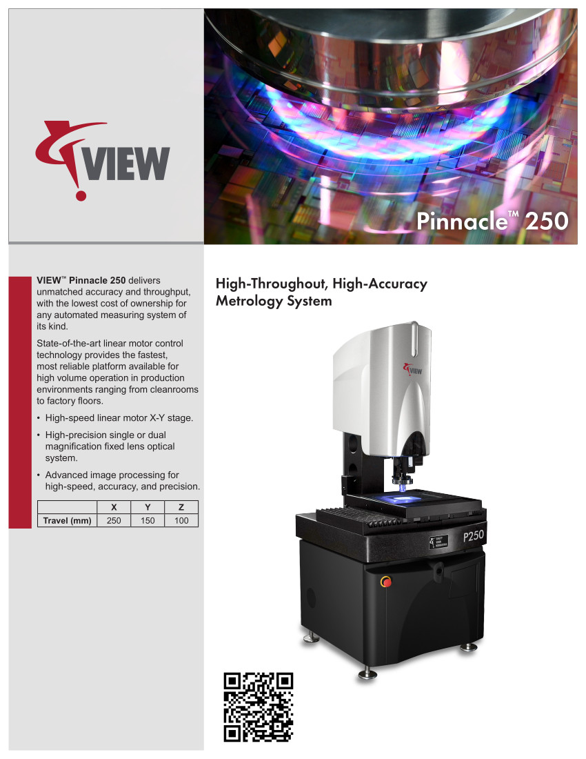 VIEW Product Brochure - Model Pinnacle 250 - Highest Accuracy and ...