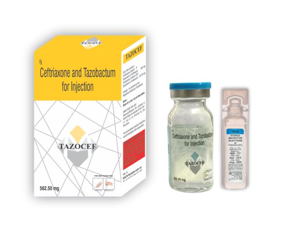 Tazocef Ceftriaxone 500 Mg And Tazobactum 62.50 Mg For Injection