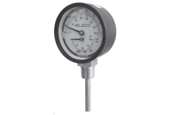 Miljoco PB3008L Pressure/Temperature Gauge