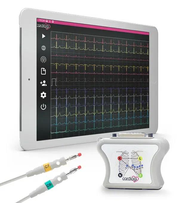 Panonit Cardions ECG Device With Banana Type Patient Cable + Tablet