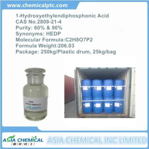 HEDP 60%for water treatment chemicals with CAS No.: 2809-21-4 | ASIA ...