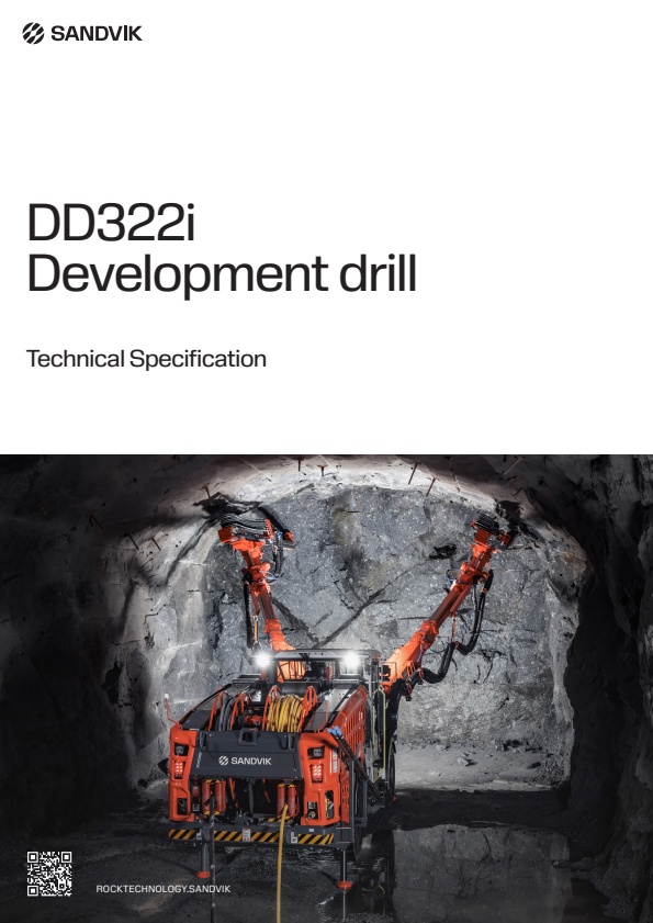 Sandvik - Model DD322i - Development Drill Rig - Brochure