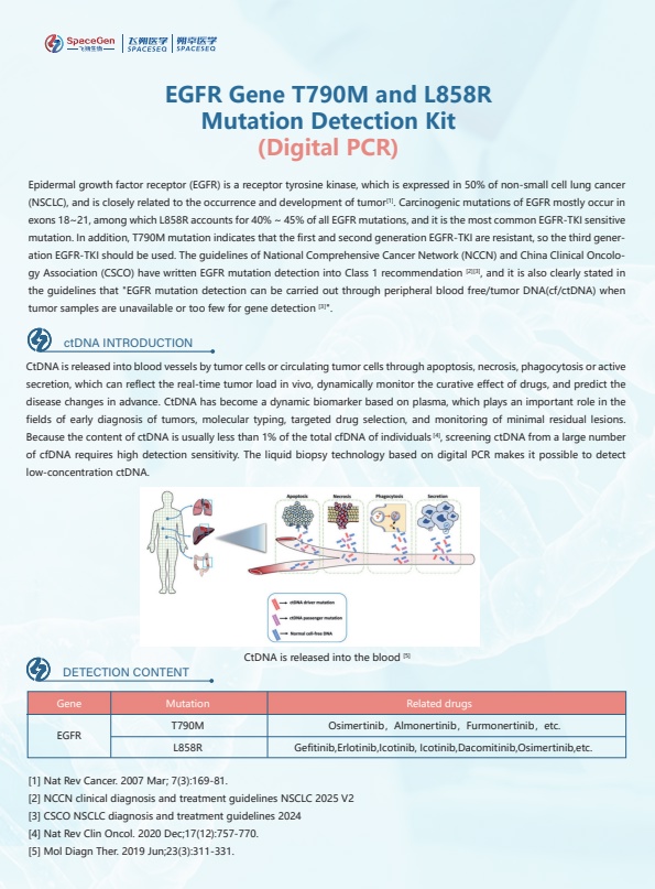 EGFR Gene T790M/L858R Mutation Detection Kit Flyer