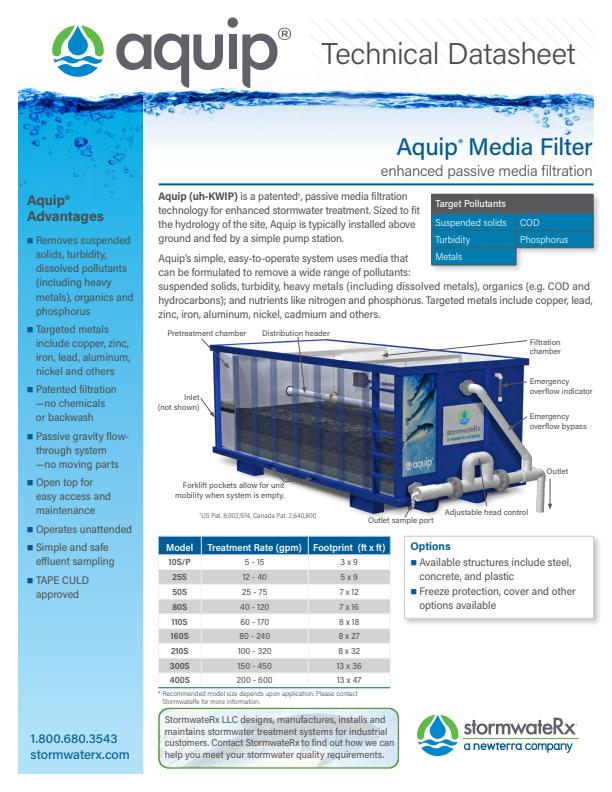 Aquip - Stormwater Filtration System - Datasheet