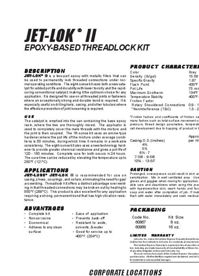 Jet-Lube - Model Clean-Up-NSF K1 - Safety Solvent Cleaner -Brochure