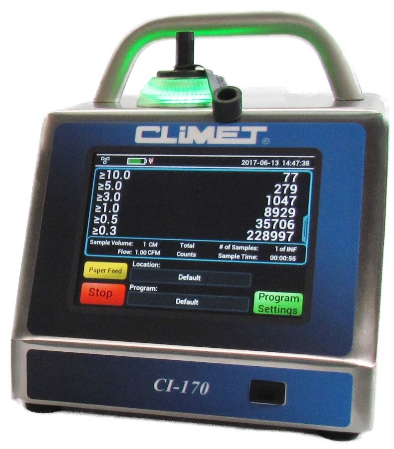 Climet CI-x70 Series NextGen Portable Air Particle Counter for Cleanrooms