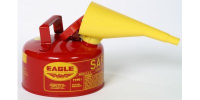 EAGLE Type I UI-10-FS Safety Can, 1 Gal. Red with F-15 Funnel